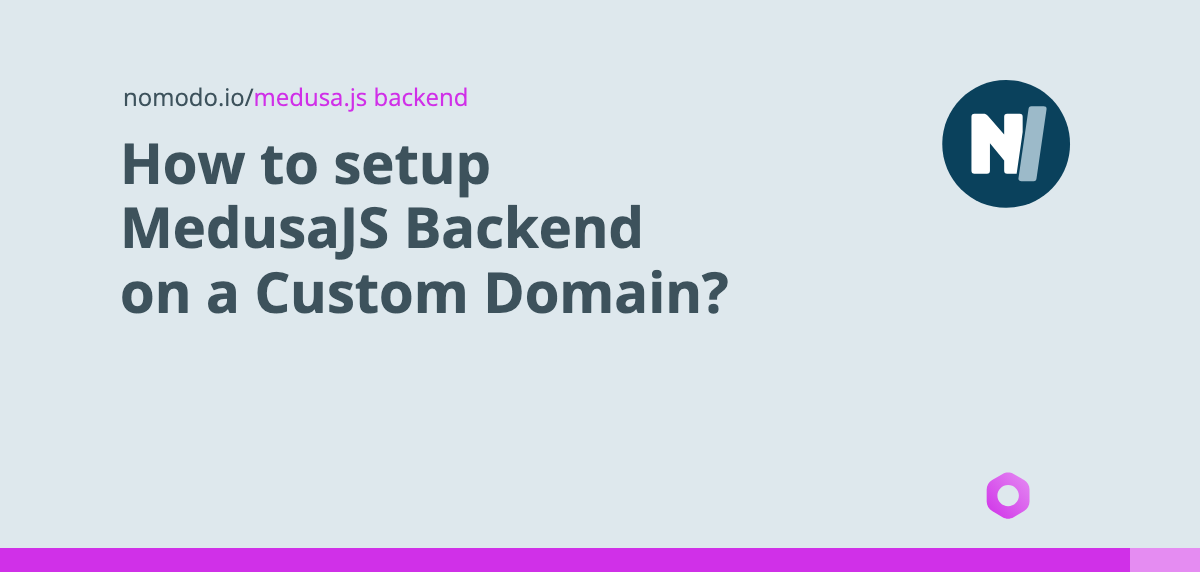 How To Setup Medusajs Backend On A Custom Domain